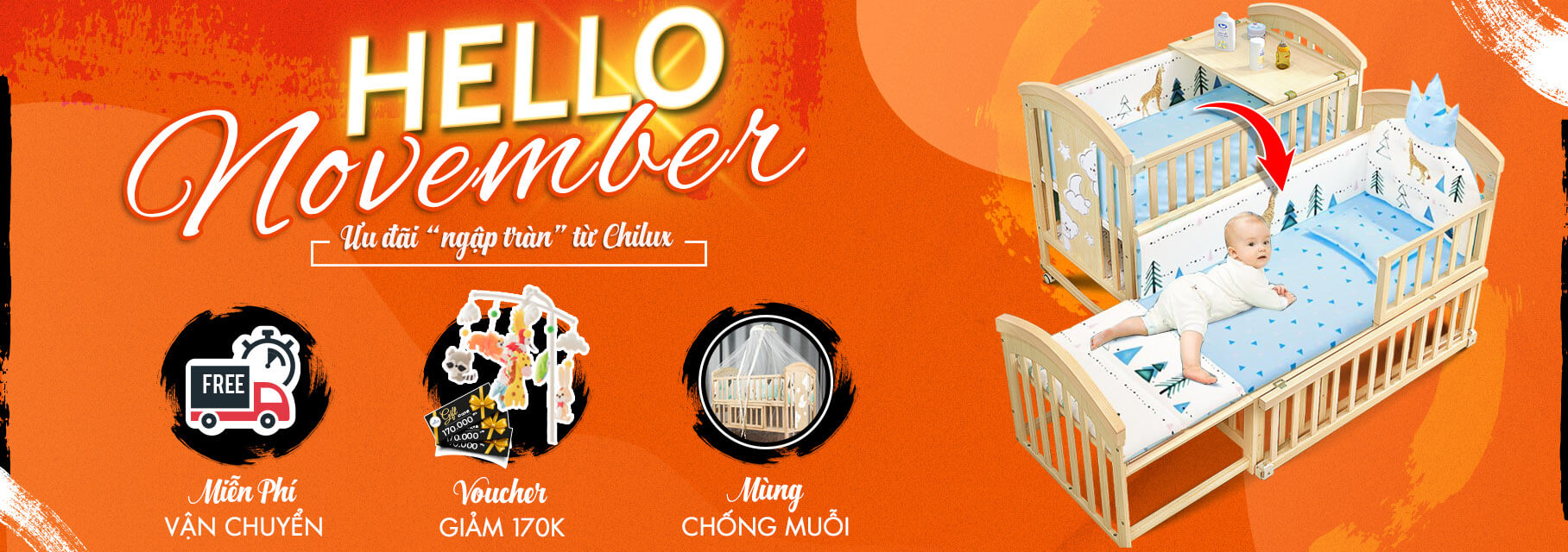 Nôi Cũi Cho Bé Đa Năng 6 Chế Độ Trong 1 Chilux - DÀNH TRỌN TÌNH THƯƠNG ...